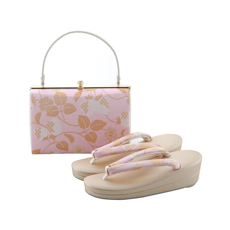 白梅 礼装用 二枚芯 草履バッグセット ピンク 日本製 bs-360-g : 和の心 小雪 - 通販 - Yahoo!ショッピング