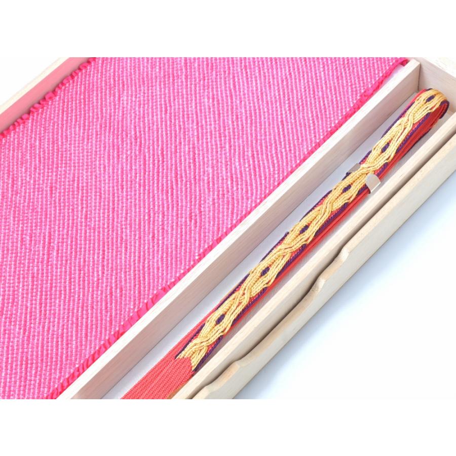 正絹 四ッ巻 絞り 帯揚げ 帯締め 2点セット 桐箱入り ローズピンク系 h-461-a : 和の心 小雪 - 通販 - Yahoo!ショッピング
