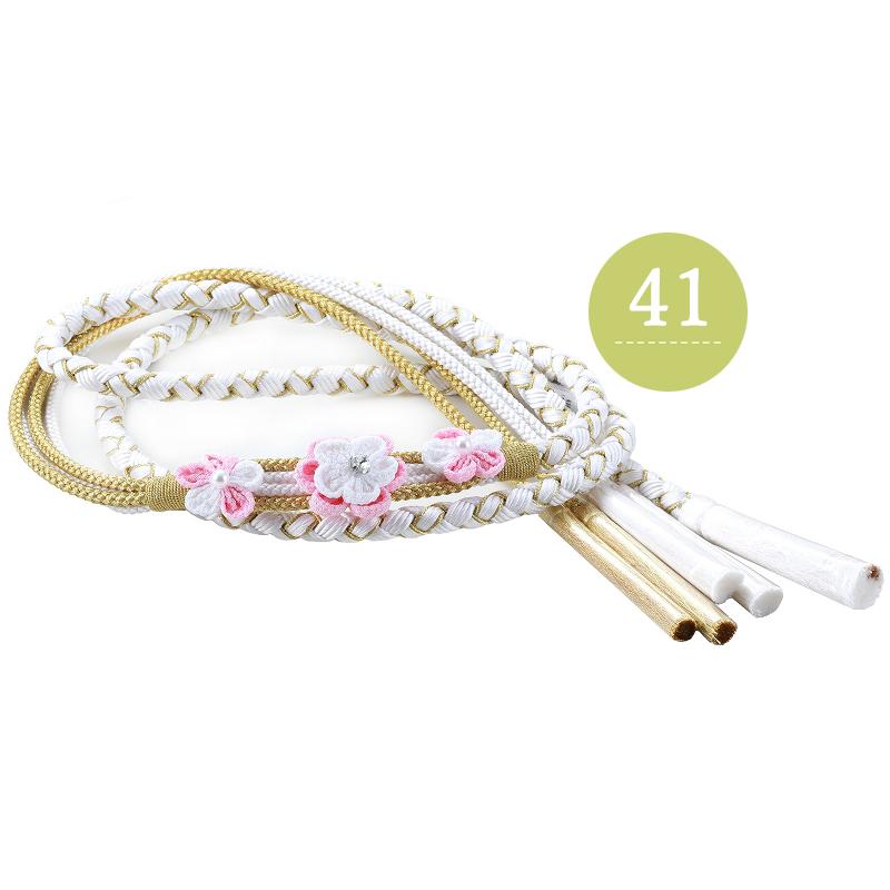 振袖用 つまみ細工 正絹 手組 帯締め 金糸使用 全8色 hs-351 : 和の心 小雪 - 通販 - Yahoo!ショッピング