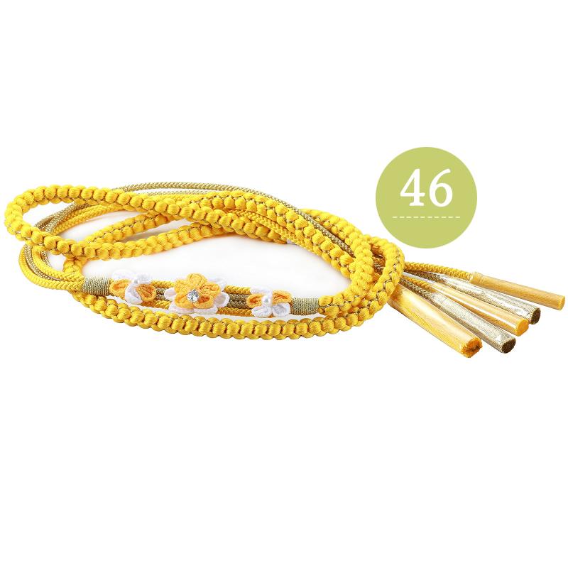 振袖用 つまみ細工 正絹 手組 帯締め 金糸使用 全8色 hs-351 : 和の心 小雪 - 通販 - Yahoo!ショッピング