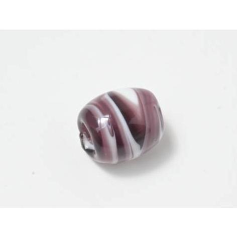 訳あり ガラス トンボ玉 お洒落 マーブル 渋藤色 h-552 : 和の心 小雪 - 通販 - Yahoo!ショッピング