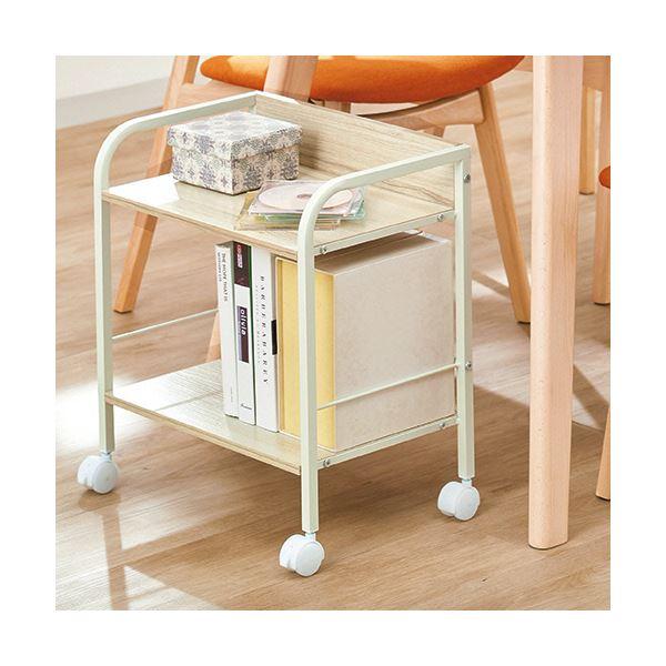 YAMAZEN キャスター付リビングラック 2段 オーク/ブラック YZCR-2（OAK/BK） 1台 〔組立品〕 : ds-2358877 : インテリア家具 KOZUM ii - 通販 ...