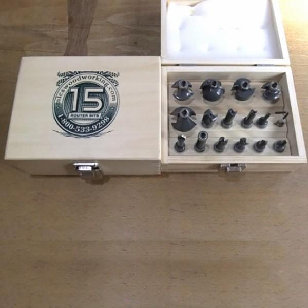 MLCS #8377 15 Piece Router Bit Sets(15本セット木箱入り) 1/2(12.7mm)軸セット : KQLFT ...
