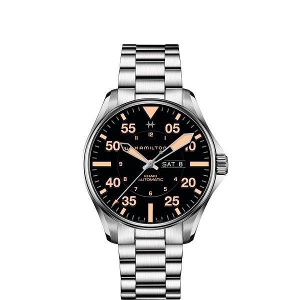 HAMILTON ハミルトン Khaki Pilot Day Date カーキ パイロット デイデイト メンズ 46mm H64725131 ...