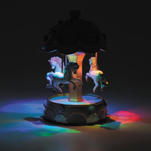 オルゴール メリーゴーランド Sサイズ ローズブルー (LED付き) カラフルなLEDライトの変化 ギフト インテリア かわいい 癒しグッズ イシグロ/12203 : kret - 通販 ...