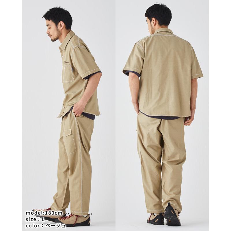 KRIFF MAYER クリフメイヤー メンズ ユニセックス ワークシャツ レギュラーカラー 刺繍 胸ポケット アメカジ 夏 シャンブレー ...