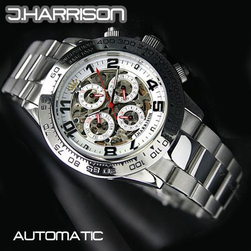 J.HARRISON 機械式多機能両面スケルトン時計 JH-003SW : 業務用品&事務用品 Krypton・くりぷとん - 通販 ...
