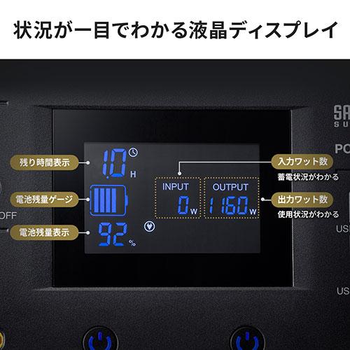 SANWA SUPPLY（サンワサプライ） ポータブル電源 1536Wh AC1600W BTL-RDC38 : 業務用品&事務用品 ...