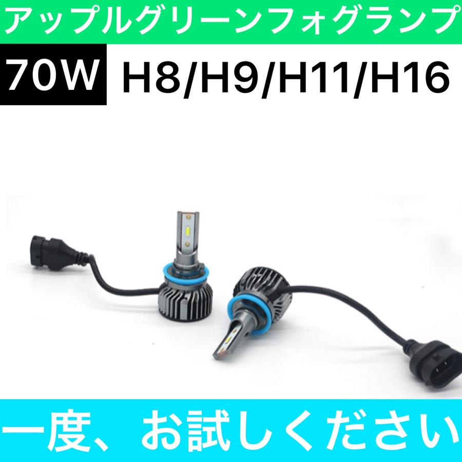 トヨタ（TOYOTA） フォグランプ LED バルブ H8 H11 H16 HB4 緑色 ライムグリーン 凡用 後付け 4500K アップル ...