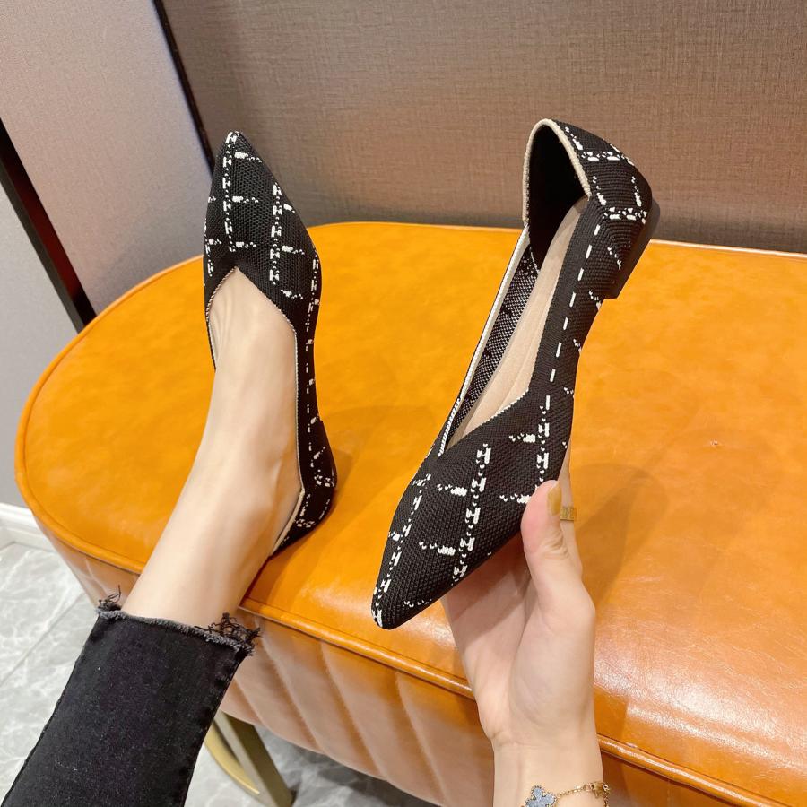 パンプス レディース スクエアトゥ ローヒール バレエシューズ ぺたんこ フラット 超軽量 (22575) : KSSHOJI - 通販 ...