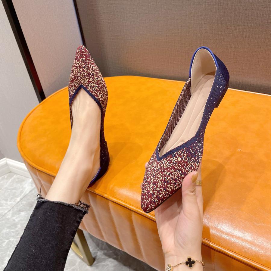 パンプス レディース スクエアトゥ ローヒール バレエシューズ ぺたんこ フラット 超軽量 (22575) : KSSHOJI - 通販 ...