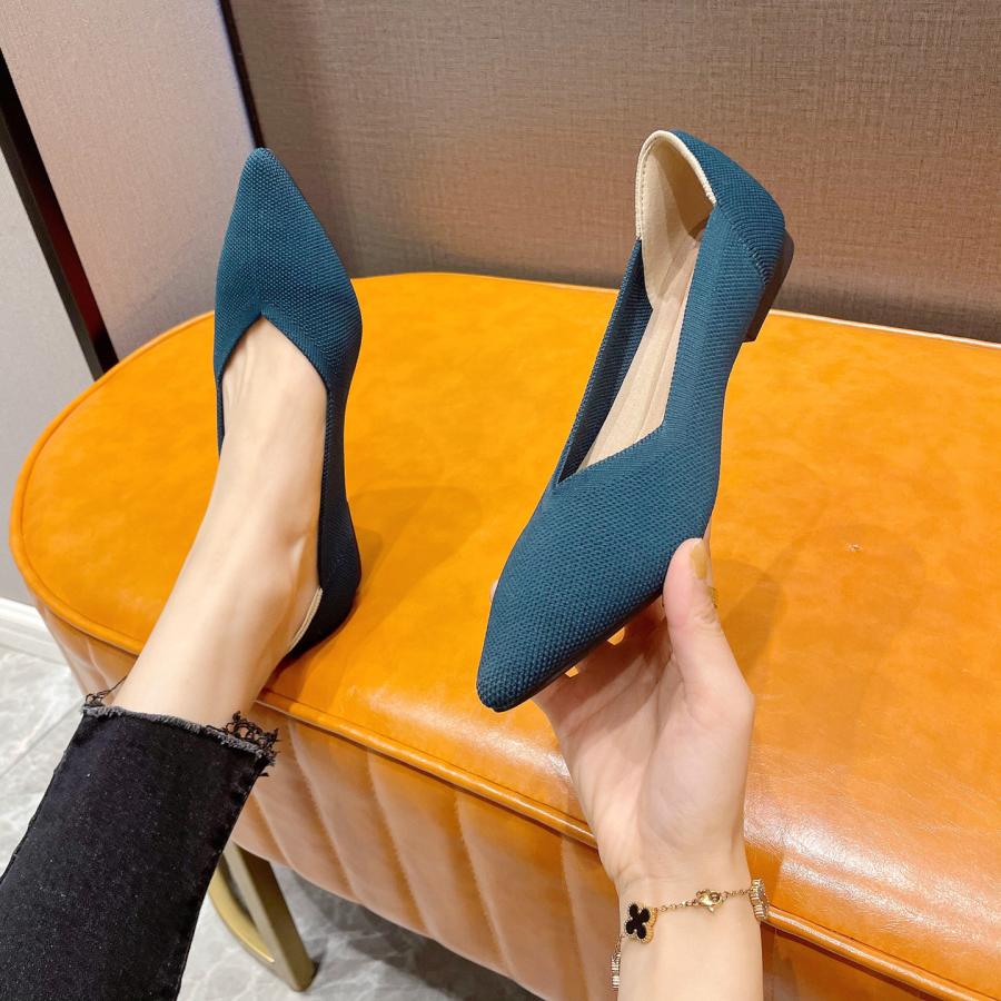 パンプス レディース スクエアトゥ ローヒール バレエシューズ ぺたんこ フラット 超軽量 (22575) : KSSHOJI - 通販 ...