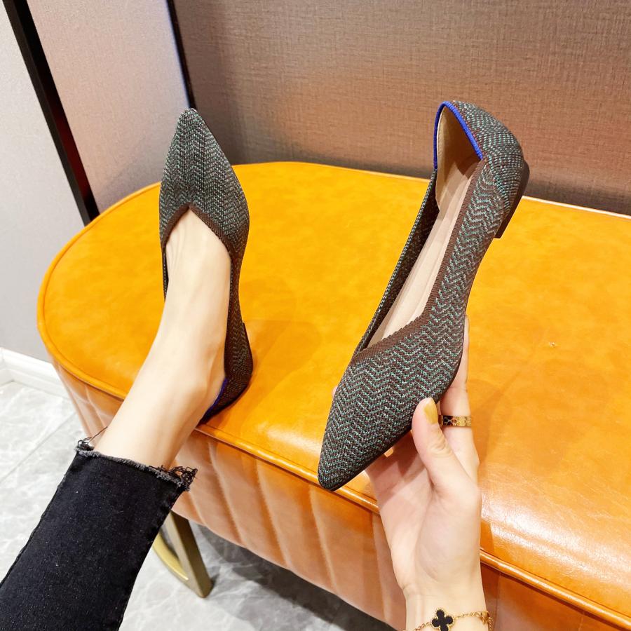 パンプス レディース スクエアトゥ ローヒール バレエシューズ ぺたんこ フラット 超軽量 (22575) : KSSHOJI - 通販 ...
