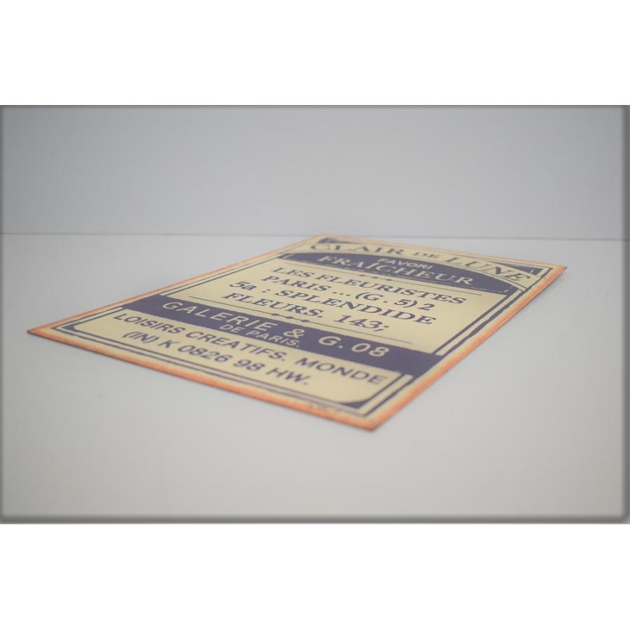 ピュブリシテプレート UN1206 ガーデニング雑貨 エクステリア ナチュラルガーデン アイアンプレート サインプレート : K’s ...