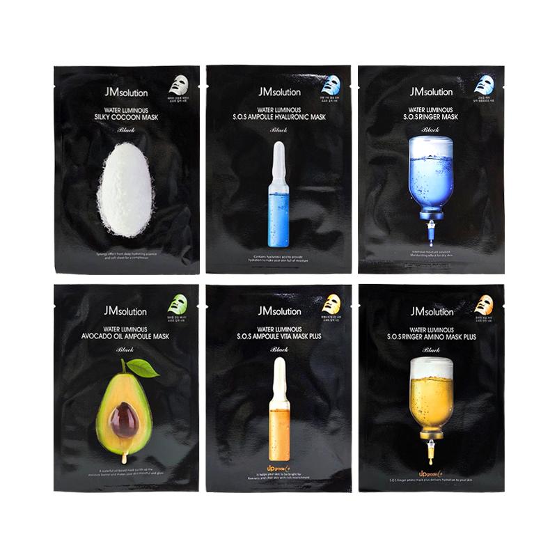 JMsolution jm solution jmソリューション ウォータールミナスシートマスクブラック 10枚 マスクパック スキンケア 韓国コスメ 正規品 : KSCO - 通販 ...