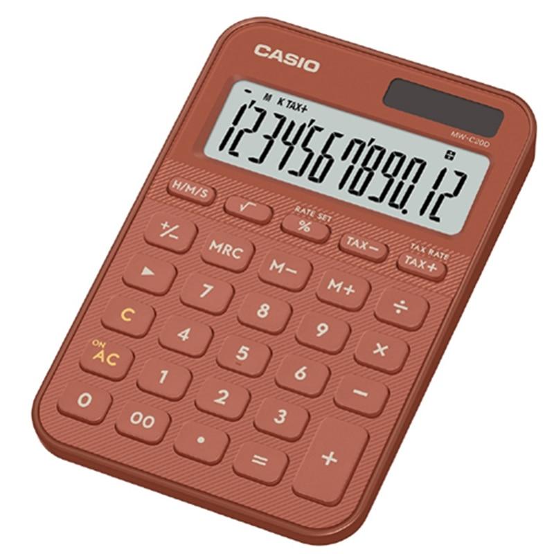 カシオ計算機 カラフル電卓 ミニジャストタイプ MW-C20D-RD-N : ケーズデンキ Yahoo!ショップ - 通販 - Yahoo ...