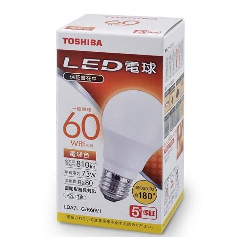 TOSHIBA 東芝（TOSHIBA） LED電球 LDA7L-G/K60V1 : ケーズデンキ Yahoo!ショップ - 通販 - Yahoo!ショッピング