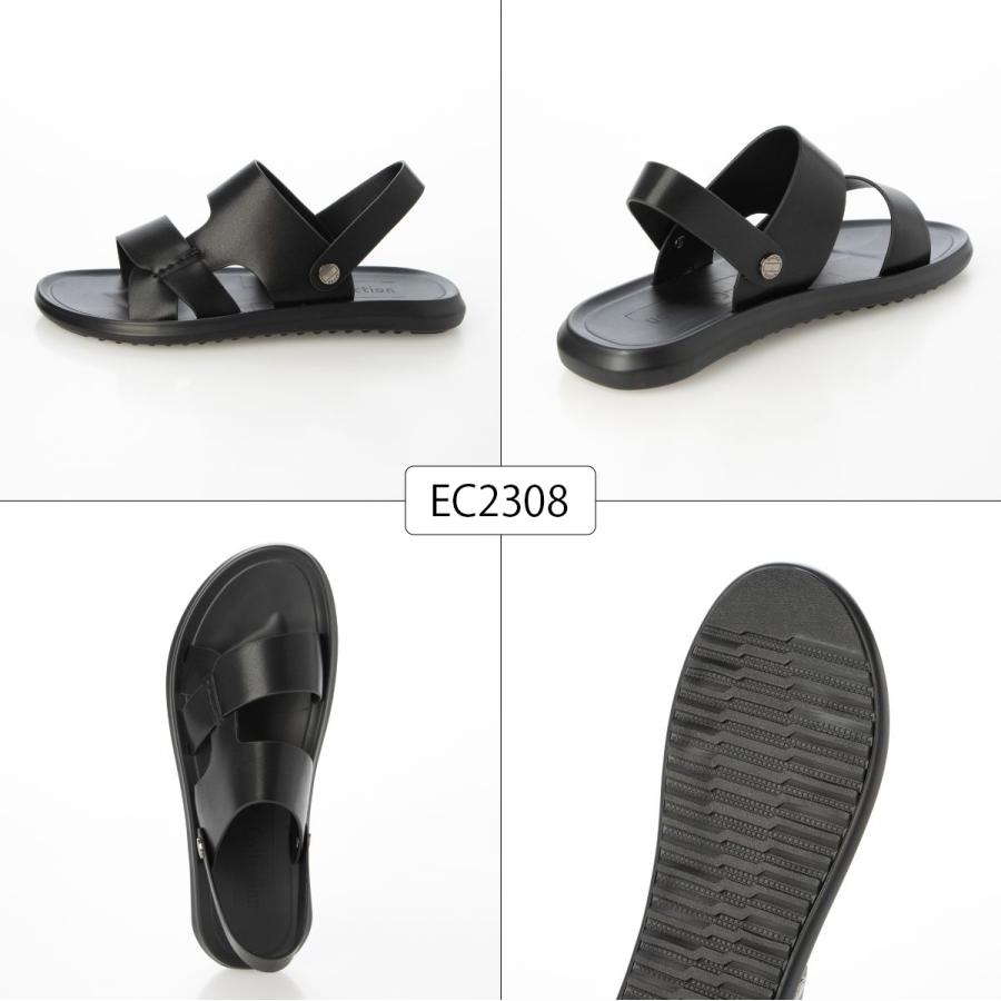 メンズ マイクロファイバー レザー サンダル ビーチサンダル リゾートサンダル スポーツサンダル PUレザー 人工皮革 通気性 バックストラップ ブラック ec_2308 : E-Shoes ...