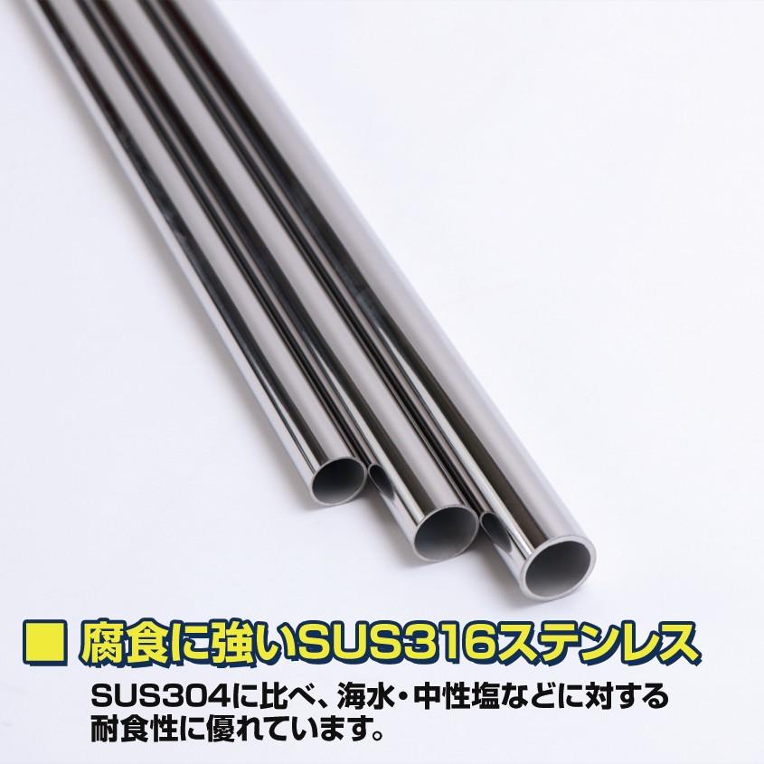 K’sガレージ ステンレスパイプ 25mm 長さ 1m SUS316 ステンレス 船 ボート オーニング 自作 手すり パイプ 船舶用 アシストパイプ : K’sガレージ - 通販 ...