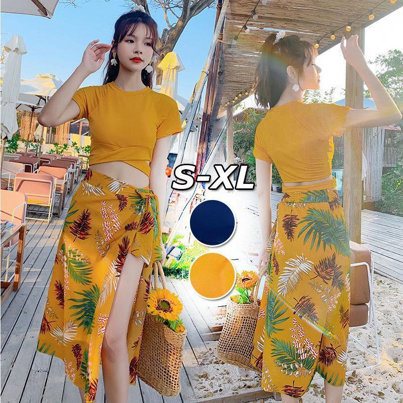 水着 レディース 3点セット 体型カバー水着 40代 30代50代 ママ水着 セパレート ハイネック パレオ付き ハイウエスト 韓国風 スイムウェア : KSMCヤフーショップ - 通販 ...