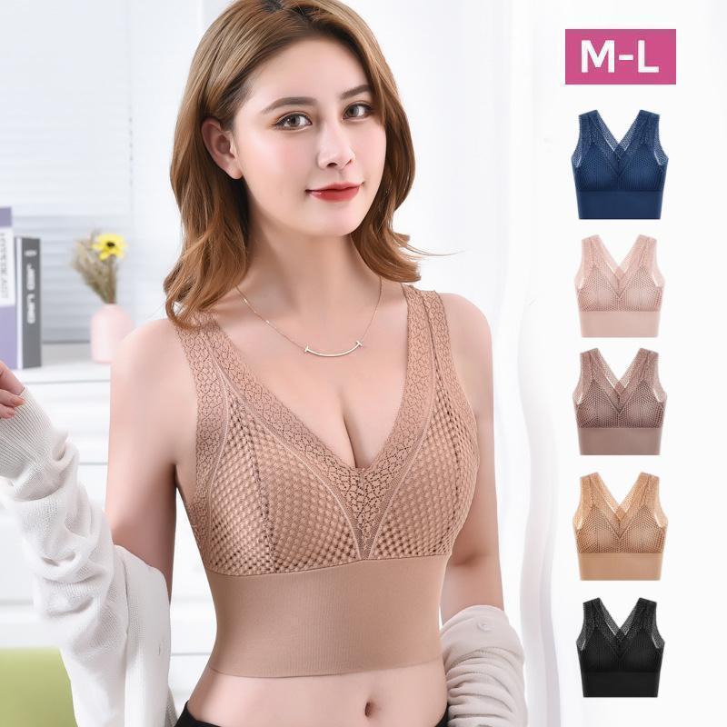 ナイトブラ ブラジャー ノンワイヤー バストアップブラ シームレス 補正ブラ ブラトップ スポーツブラ 育乳ブラ ひんやり 蒸れにくい レース 美乳 :0301-y1089:KSMCヤフー ...