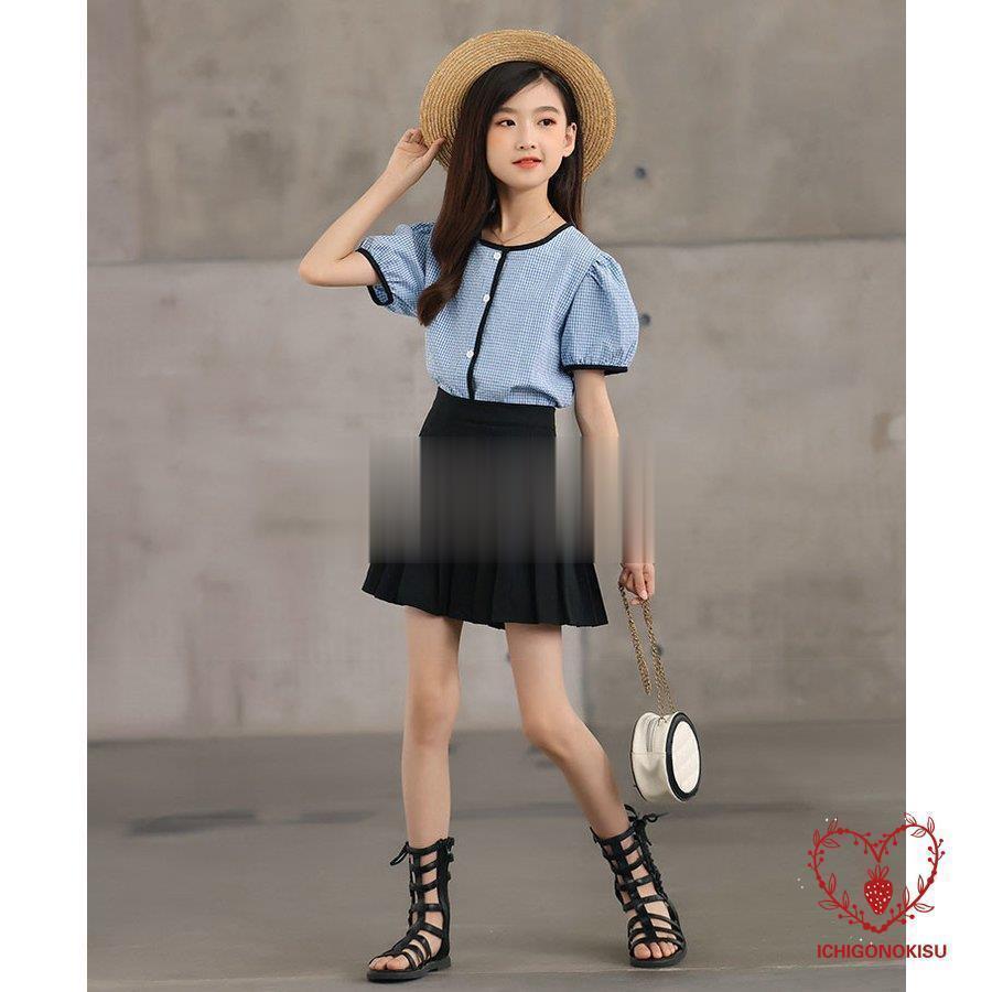 子供服 女の子 夏服 セットアップ キッズ 半袖 トップス tシャツ ブラウス シャツ スカート ボトムス 韓国子供服 ジュニア ベビー服 おしゃれ 可愛い 新品 160cm :0301 ...