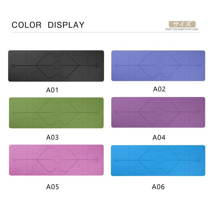 ヨガマット 6mm 高級 TPE 素材 無臭 滑りにくい トレーニングマット エクササイズマット トレーニング ストレッチ TPE : 0304-b23 : KSMCヤフーショップ - 通販 ...