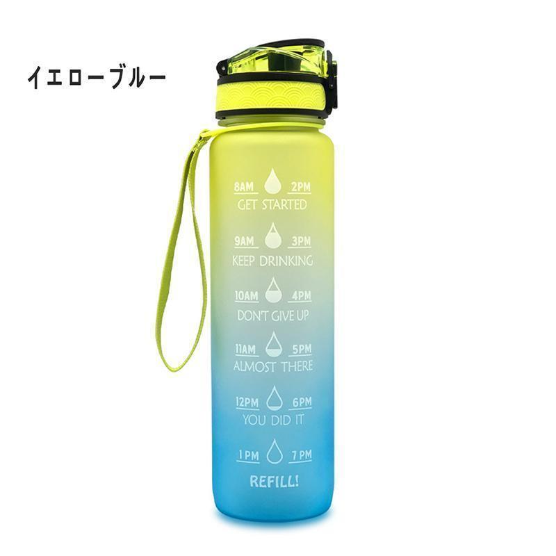 グラデーション 1000ml タイムマーカー 水筒 1リットル ストロー付き かわいい 大容量 1L 漏れ防止 BPAフリー 子ども 洗いやすい :0304-z498:KSMCヤフーショップ ...