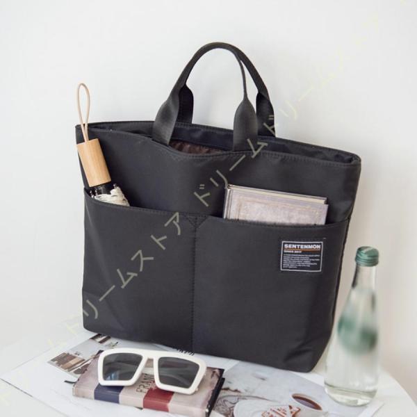手提げ トートバッグ レディース ナイロン 無地 軽量 丈夫 大容量 おしゃれ 軽いカバン ファッション 通勤バッグ 撥水 通勤 通学 オフィス 出張 手提げバッグ : 0308-d677 ...