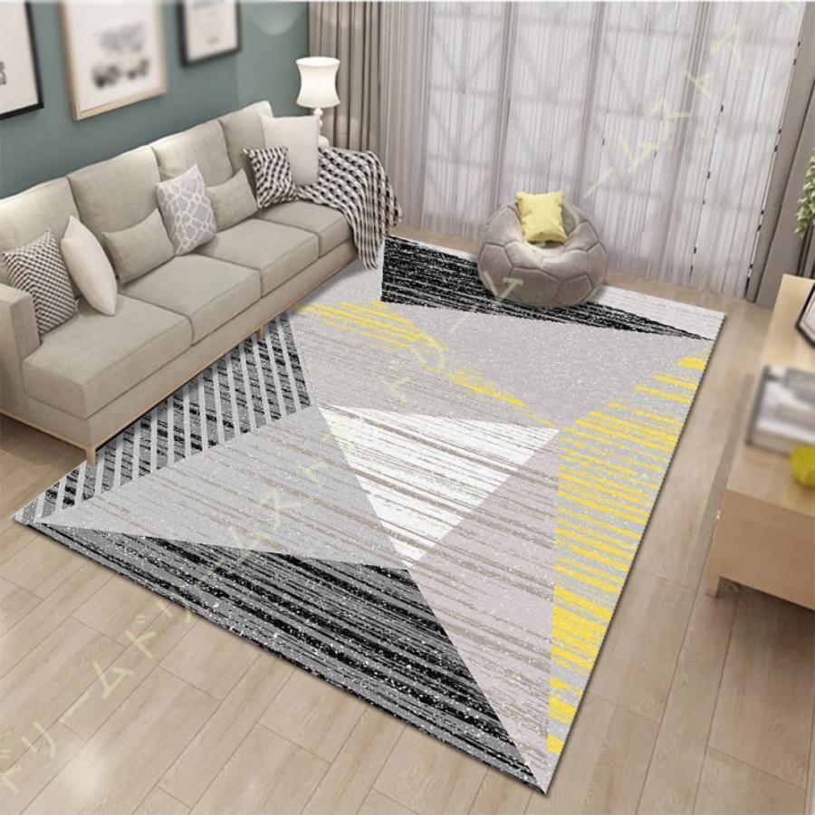 ラグ カーペット 低反発 ラグマット 防音 洗える 滑り止め付 床暖房 ホットカーペット対応 防ダニ 抗菌 撥水加工 ふわっと手触り フランネル 北欧 柄 柔らか : 0308-x122 ...