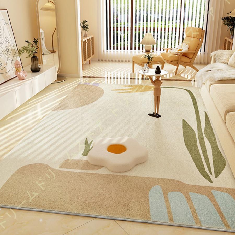 北欧ラグ カーペット 洗える ラグマット 滑り止め マット 絨毯 オールシーズンタイプ フロアカーペット 床暖房対応 ホットカーペット対応 防ダニ 抗菌 防臭 : 0308-x480 ...