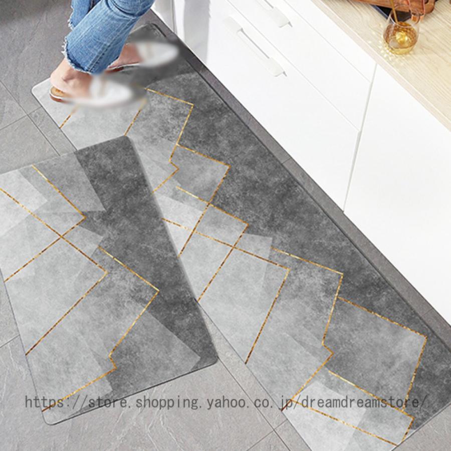 キッチンマット 防水 傷防止 キズ防止シート キッチン保護シート 台所 フローリングマット PVCマット ズレ防止 滑り止め 拭ける お手入れ簡単 洗濯不要 透明 : 0308-x818 ...