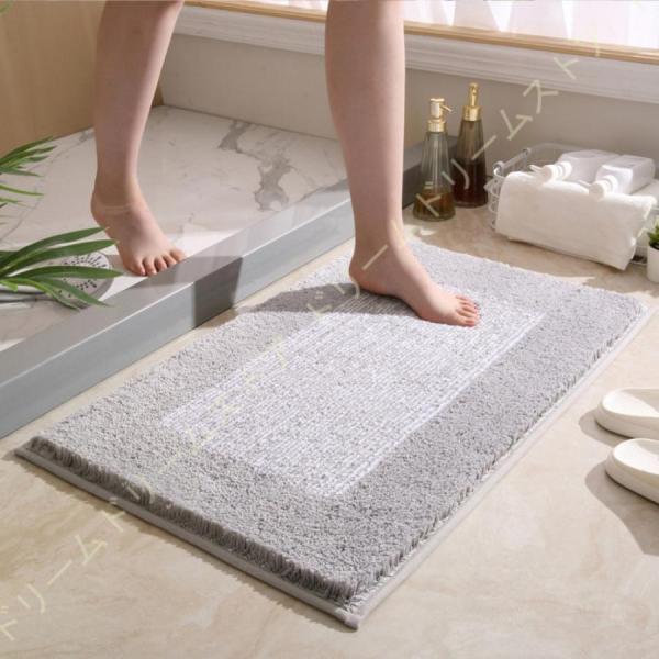 バスマット 足ふきマット 北欧風 明るい 吸水速乾 ふわふわ 厚手 暖かい 丸洗え 洗面所マット 玄関マット 脱衣所マット 快適 やわらか おしゃれ 大判 : 0308-z172 : KSMC ...