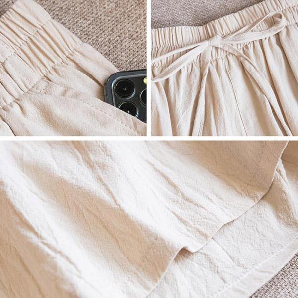 ショートパンツ レディース ハーフパンツ 綿100％ ワイドパンツ カジュアルパンツ 短パン 半ズボン ショート丈 5分丈 夏 膝上丈 無地 着痩せ : KSMCヤフーショップ - 通販 ...