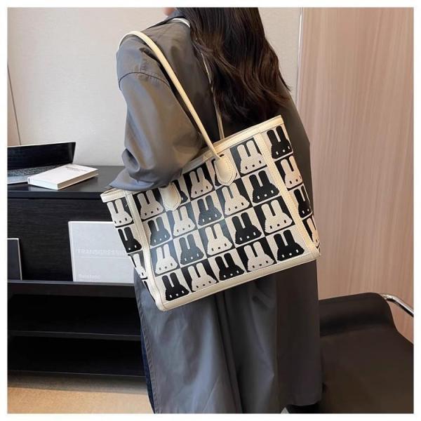 ブランド登録なし トートバッグ 布 レディース 大学生 軽い 通勤 通学 自立する バッグ A4 定番 カバン ショルダーバッグ ブラック ホワイト 大容量 : KSMCヤフーショップ ...