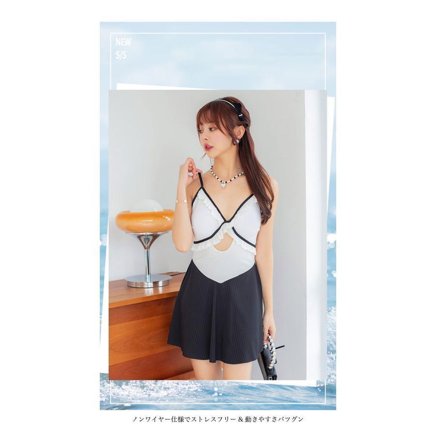 水着 ノンワイヤー レディース ワンピース 水泳服 おしゃれ タンキニ スイムウェア フリルワンピース 大人可愛い カップ付き ワンピース水着 レトロ : KSMCヤフーショップ - 通販 ...