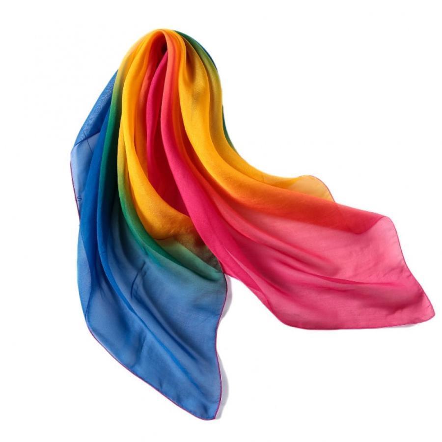 シルク スカーフ レディース 春 夏 用 シルク 絹 混 グラデーション おしゃれ プレゼント ギフト 夏用ストール uv 接触冷感 日焼け対策 紫外線対策 首 :aki-sukafu ...