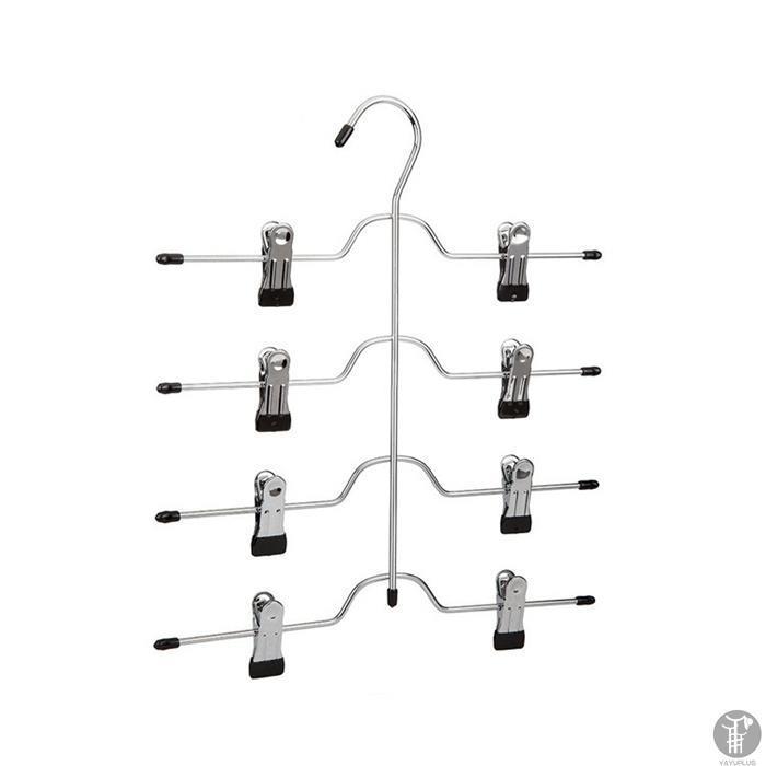 ズボンハンガー クリップ スラックスハンガー パンツハンガー スカート ハンガー 収納 省スペース 跡がつかない おしゃれ 大容量 スリム 2本セット :aki-yunimo ...