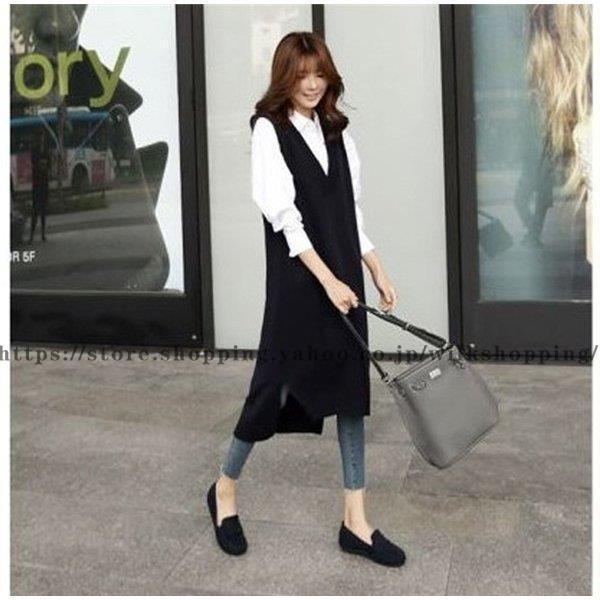 ロングニットベスト レディース チョッキ Vネック マキシ丈 サイドスリット ノースリーブセーター ニットワンピース 暖かい : dk-1105266 : KSMCヤフーショップ - 通販 ...