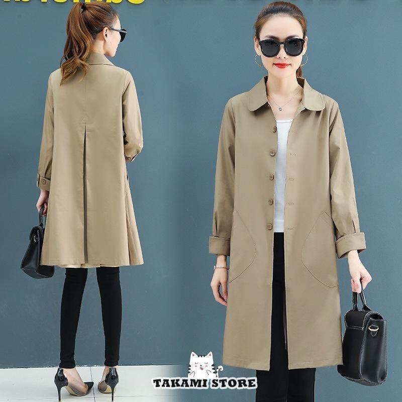 ブランド登録なし トレンチコート レディース 秋 オシャレジャケット スプリングコート 春コート ゆったり アウター ミディアム丈 コート 秋服 韓国風 バーカー 30代 40代 50代 ...