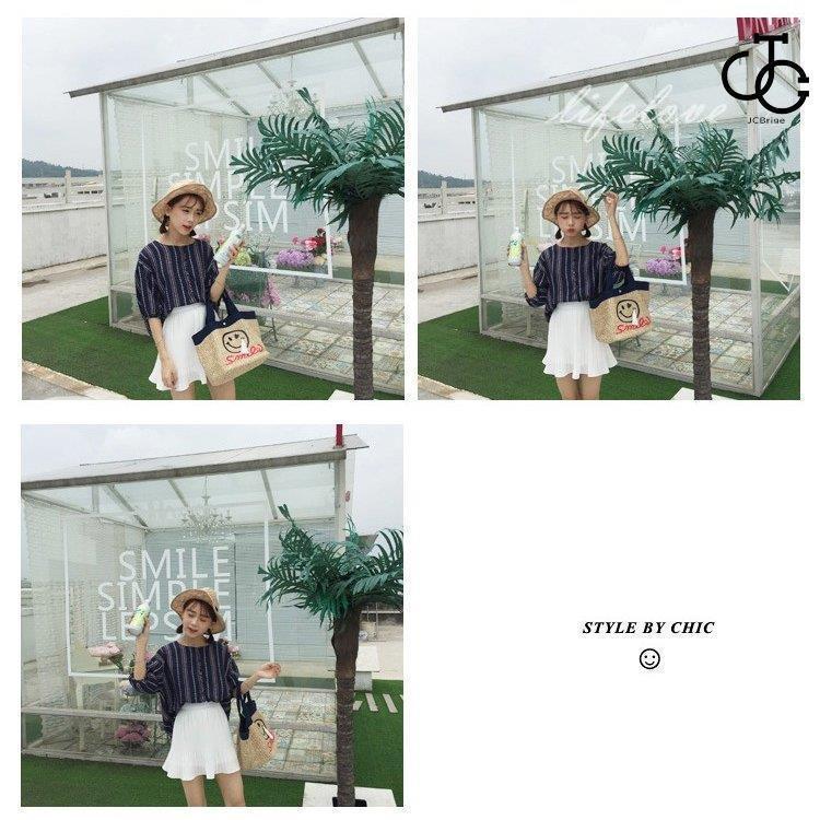 カゴバッグ おしゃれ トートバッグ レディース 小さめ スマイル ストローバッグ サマーバッグ 2022夏 バッグ ナチュラル トレンド カジュアル 20/30/40代 : KSMCヤフー ...