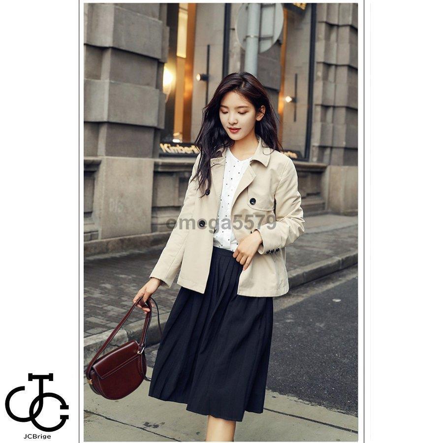 トレンチコート レディース スプリングコート 定番 春コート ショート丈 トレンチ コート カジュアル おしゃれ 学生 アウター 春物 春服 大きいサイズ 30代 40代 : KSMCヤフー ...