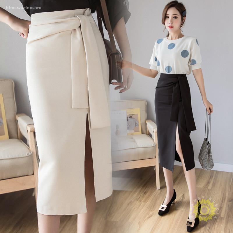 ブランド登録なし スカート 夏 膝丈 セクシースカート スリット タイトスカート 無地 大人 リボン 可愛い 30代40代50代 しっかり オフィス 夏服 サマースカート : KSMCヤフー ...