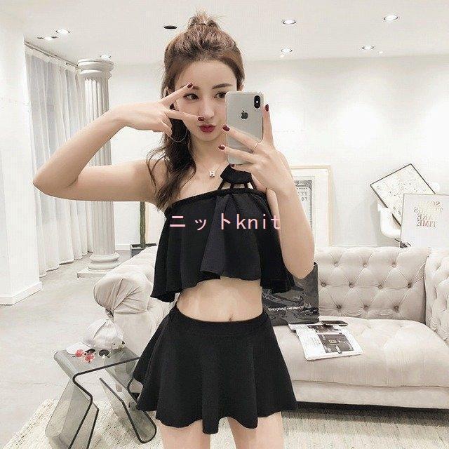 水着レディースビキニ 黒 ハイウエスト フリル スカート オフショル 高校生 大学生 リゾート 海外旅行 ハワイ グアム 沖縄 10代 20代 30代 40代 50代 : KSMCヤフー ...