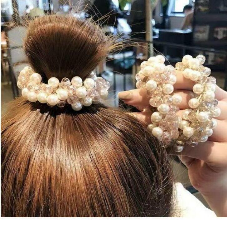 シュシュ パールとビーズのラグジュアリーボリュームシュシュ かわいい 20代 30代 40代 50代 プチプラ : KSMCヤフーショップ - 通販 - Yahoo!ショッピング