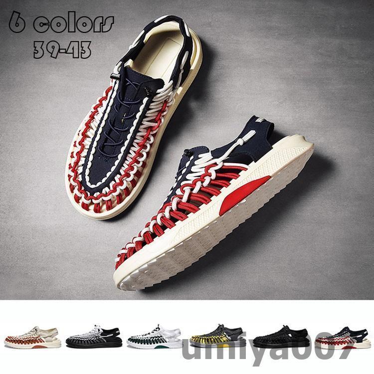 サンダル メンズ スポーツサンダル ストラップサンダル 軽量 おしゃれ 夏 スリッポン カジュアルスニーカー編み込み 通気性抜群 紳士用 カジュアル 新作 6色 :xn-058t66n510 ...