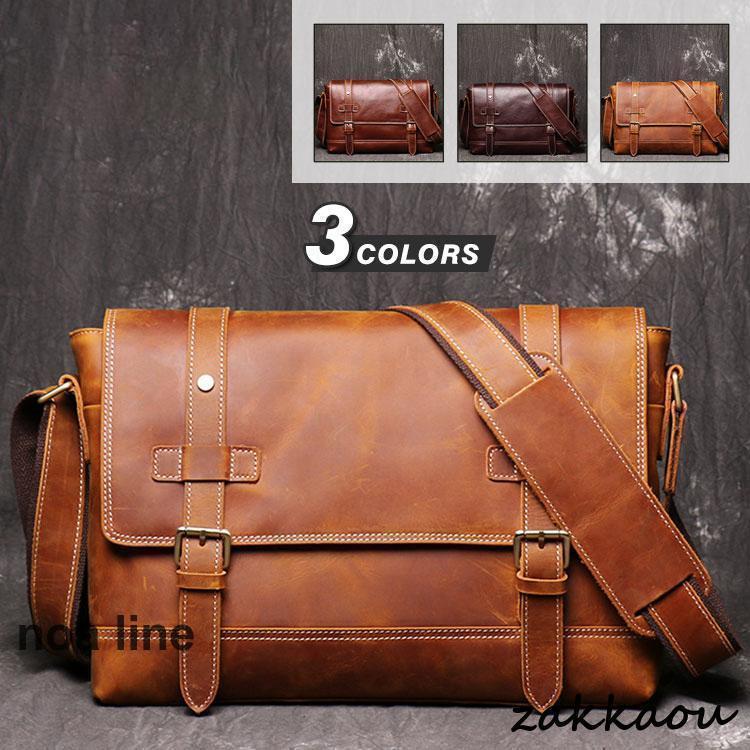 本革 メッセンジャーバッグ ショルダーバッグメンズ 斜めがけ 2way 耐久 ビジネスバッグ 通勤バッグ カバン 牛革 通勤通学 カジュアル アウトドア :xn-058t80n791:KSMC ...