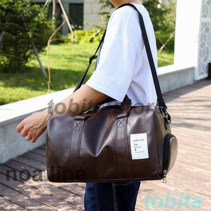 ブランド登録なし バッグ PU 旅行 出張 ショルダーバッグ 2WAYバッグ スポーツバッグ 大容量 メンズ ジム トラベルバッグ 軽量 登山 防水 カジュアル 靴入れ : KSMCヤフー ...