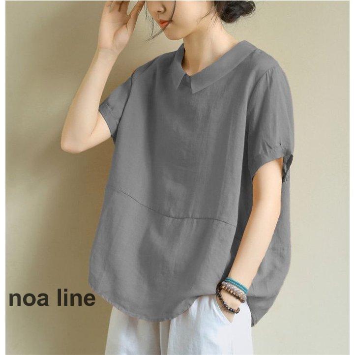 リネン レディース ブラウス 綿 麻 トップス ゆったり ふんわり コットンリネン 着心地 柔らかい 30代 40代 : KSMCヤフーショップ - 通販 - Yahoo!ショッピング