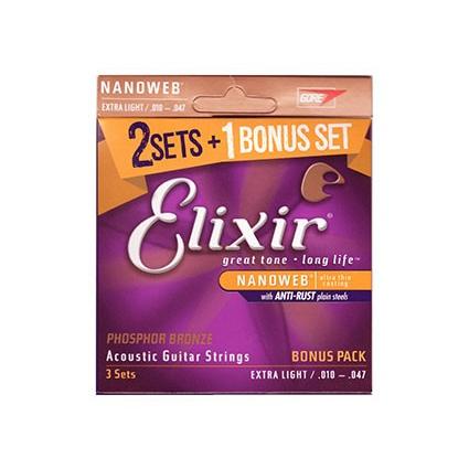 Elixir [エリクサー] Phosphor Bronze Extra Light Bonus Pack : Ksound Yahoo!ショッピング SHOP - 通販 - Yahoo!ショッピング